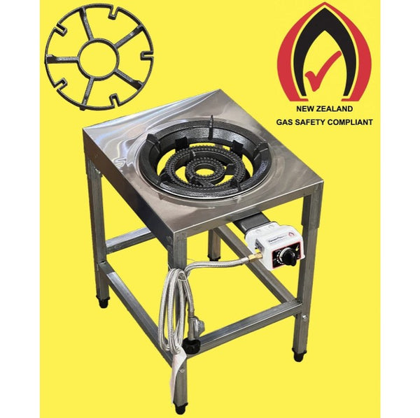 Burner on Stand LARGE Wok Gas Cooker 1 Gas Stove with steel hose – The ...