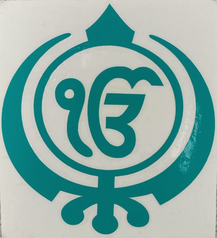 Sikh Religious Symbol Logo Stickers Khanda Ek Onkar – The Budget Warehouse