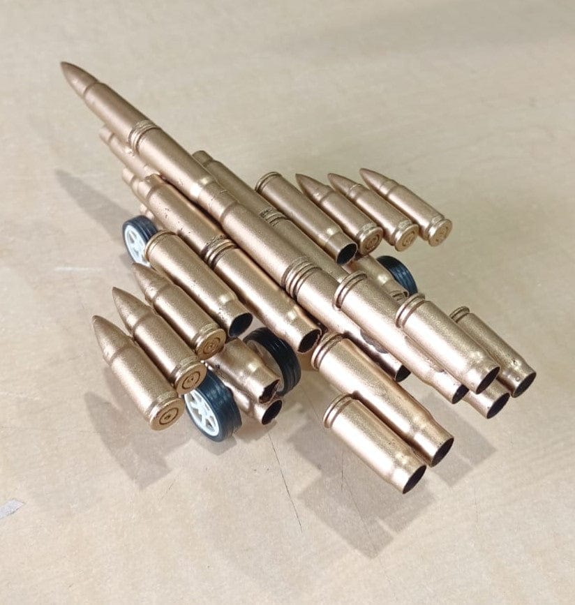 Bullet Shell Casings Shaped Rare Air Force Jet Airplane With Wheels ...