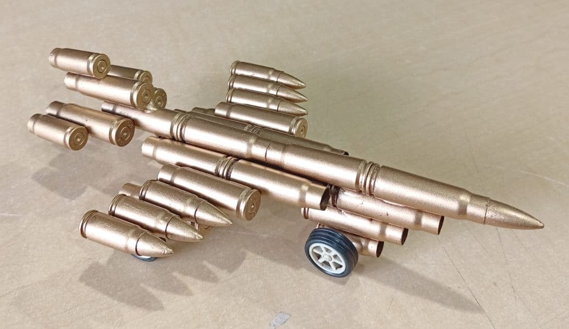 Bullet Shell Casings Shaped Rare Air Force Jet Airplane With Wheels ...