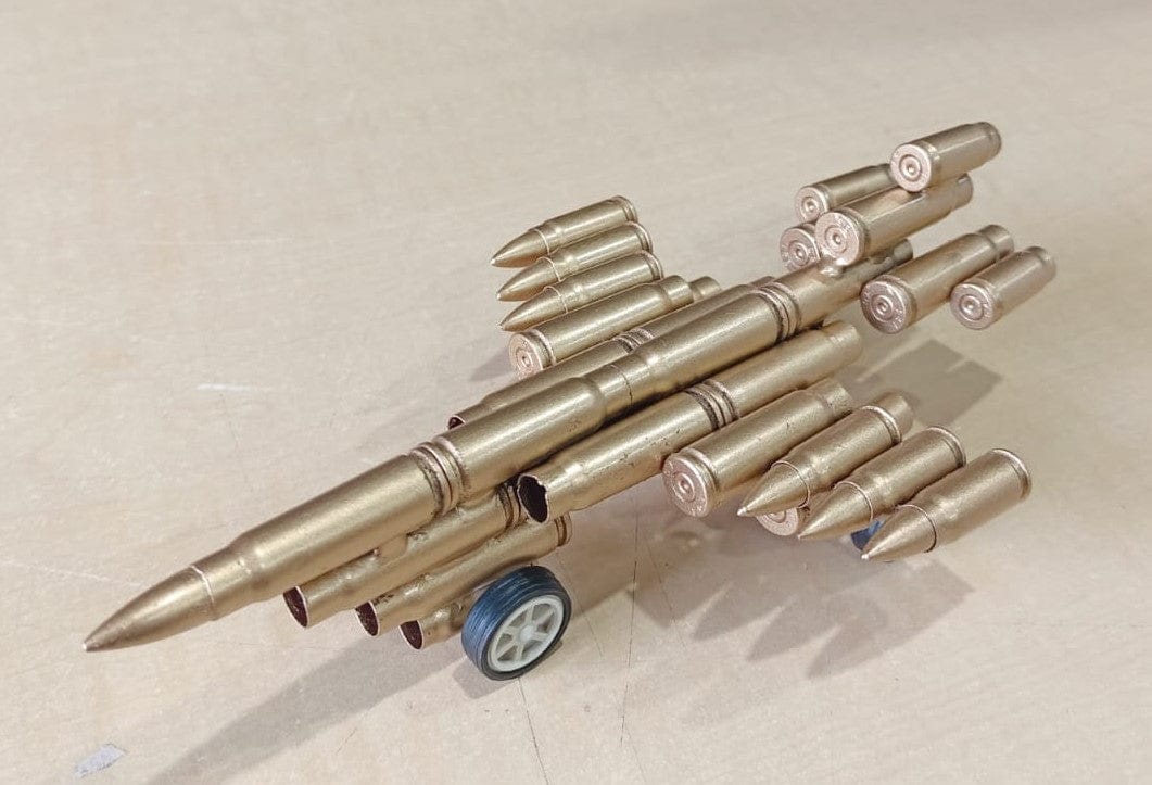 Bullet Shell Casings Shaped Rare Air Force Jet Airplane With Wheels ...