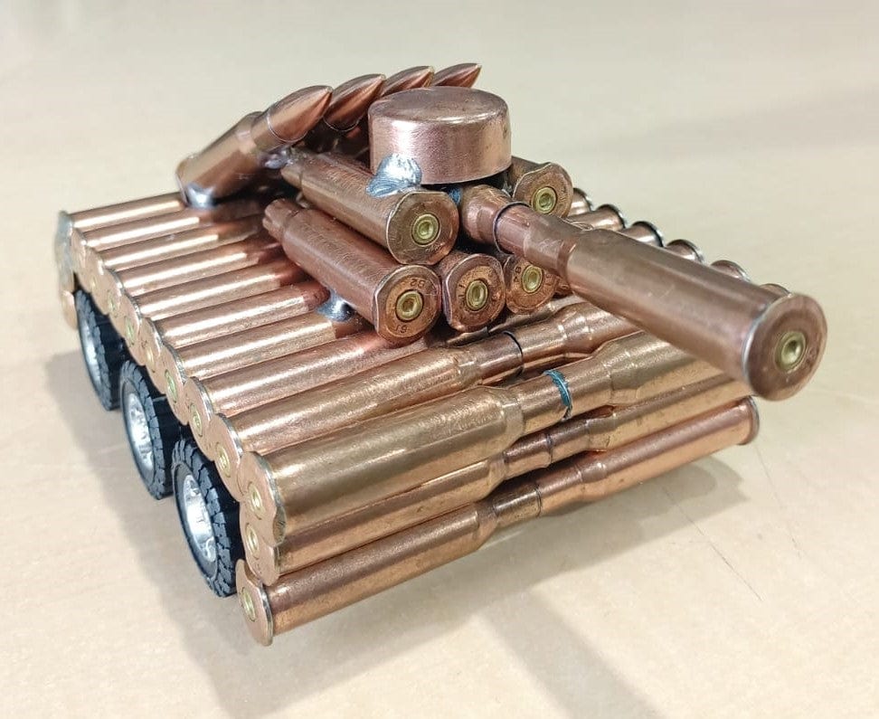 Bullet Shell Casings Shaped Rare Model Army Tank With Wheels (LARGE ...